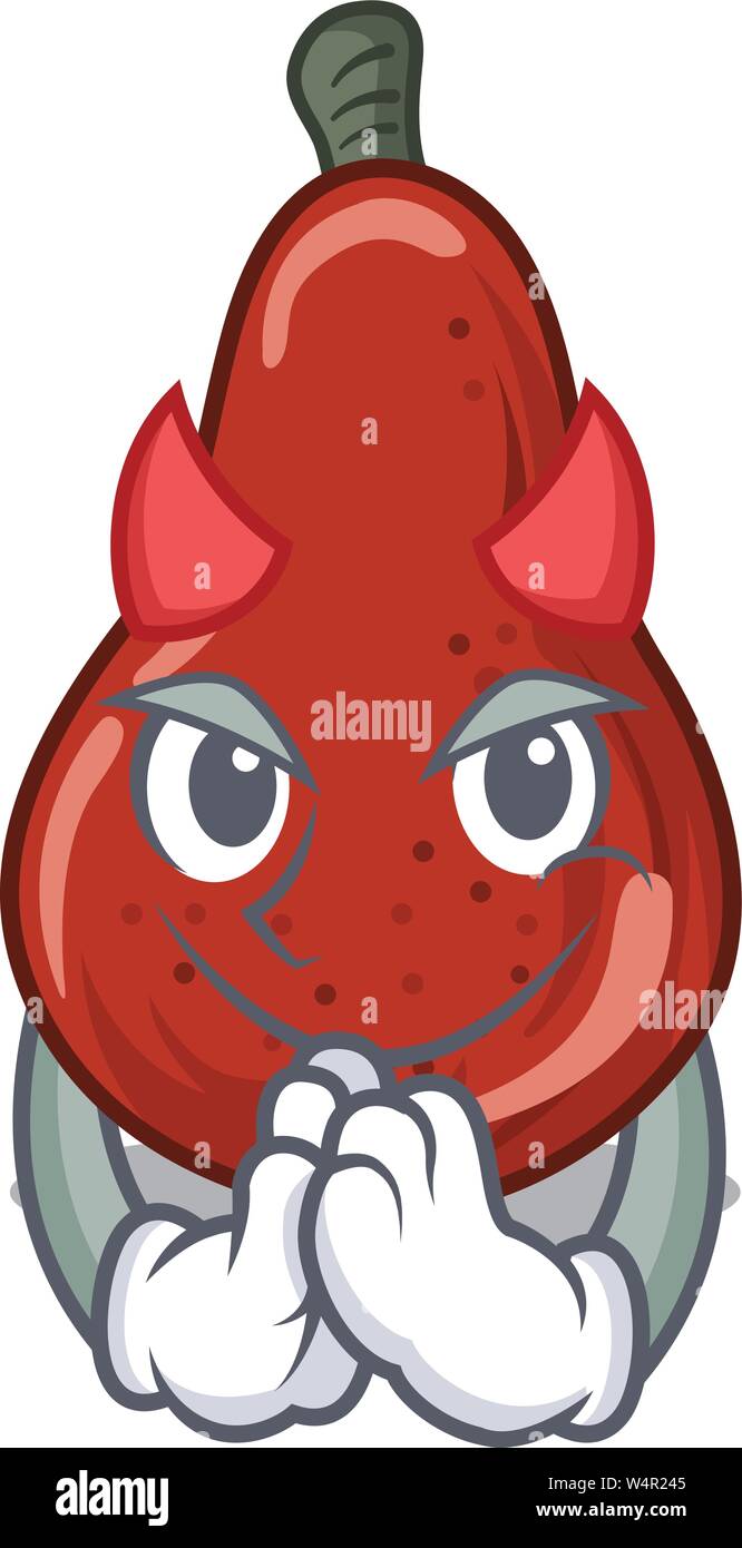 Devil red pears isolated in the mascot vector illustration Stock Vector ...