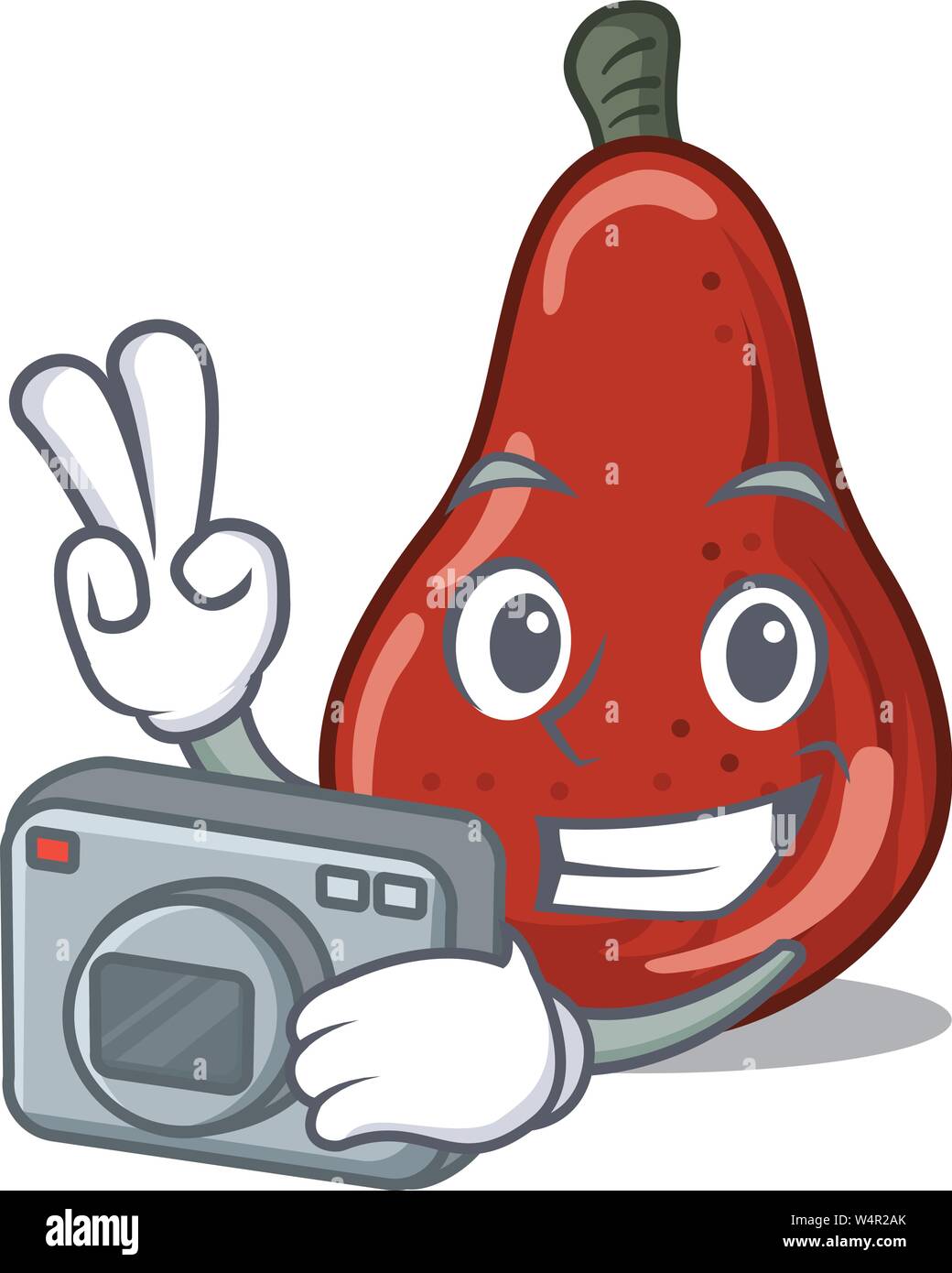 Photographer red pears isolated in the mascot vector illustration Stock ...