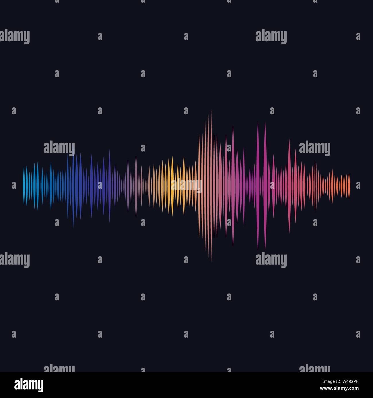 Sound waves vector illustration design template Stock Vector Image ...