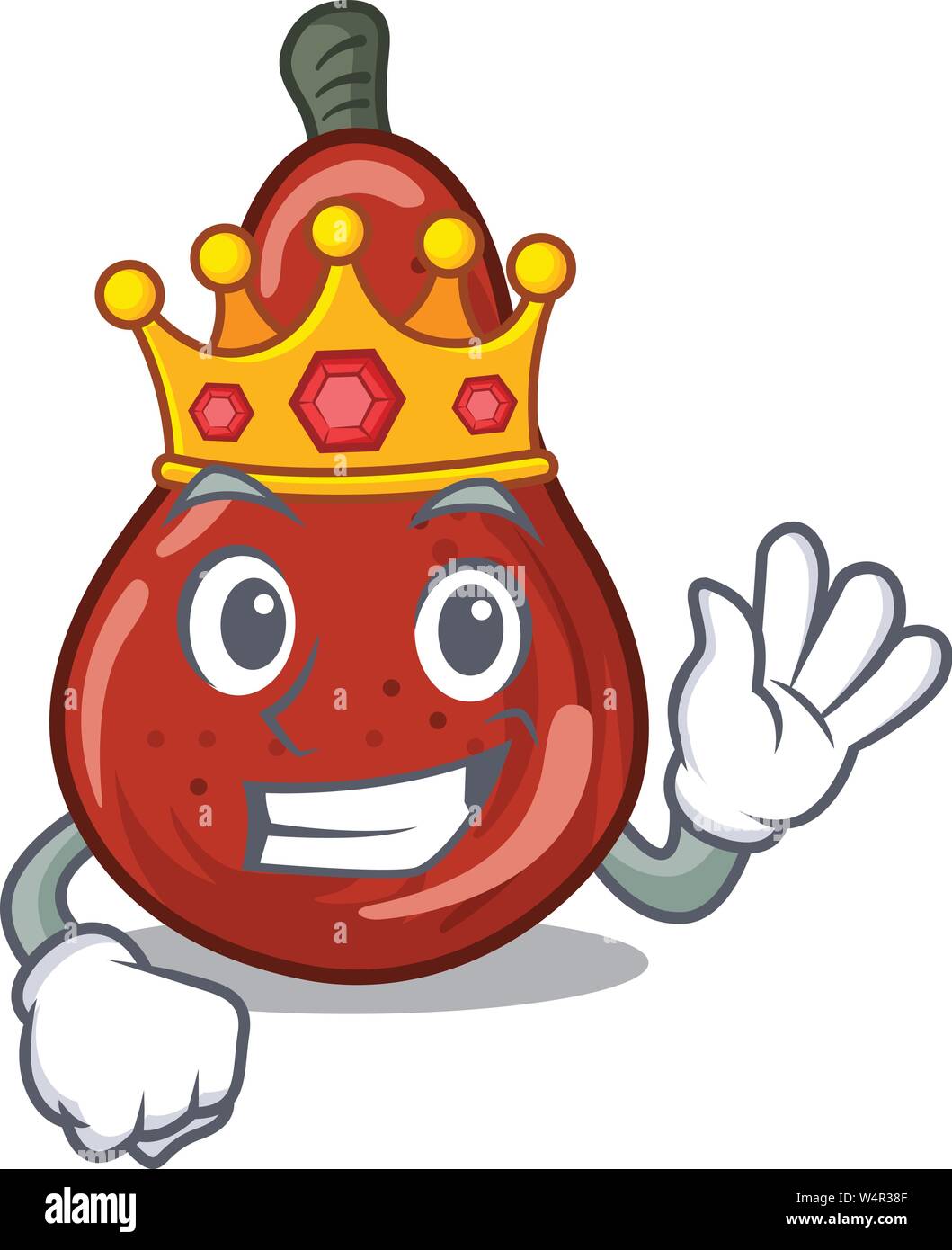 King red pears put into cartoon fridge vector illustration Stock Vector ...