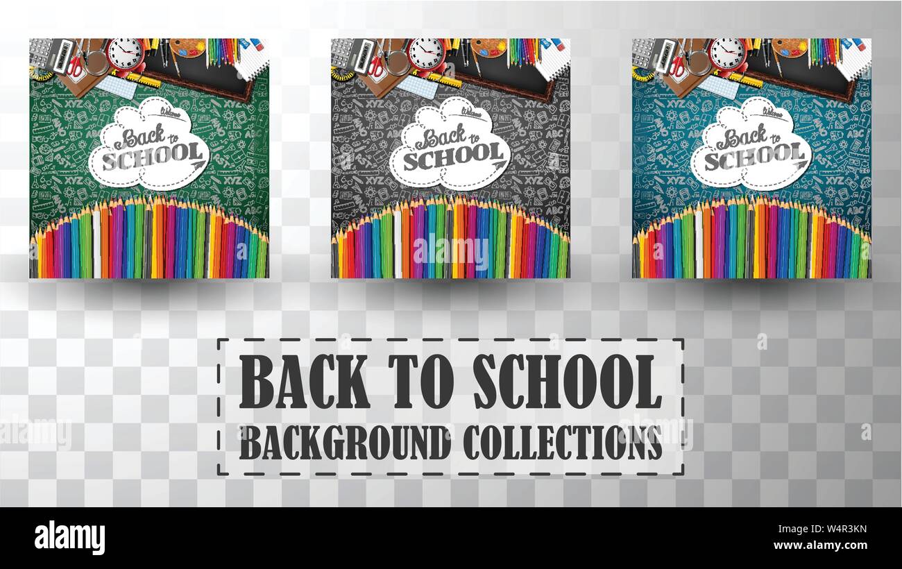 Back to school background collections Stock Vector Image & Art - Alamy