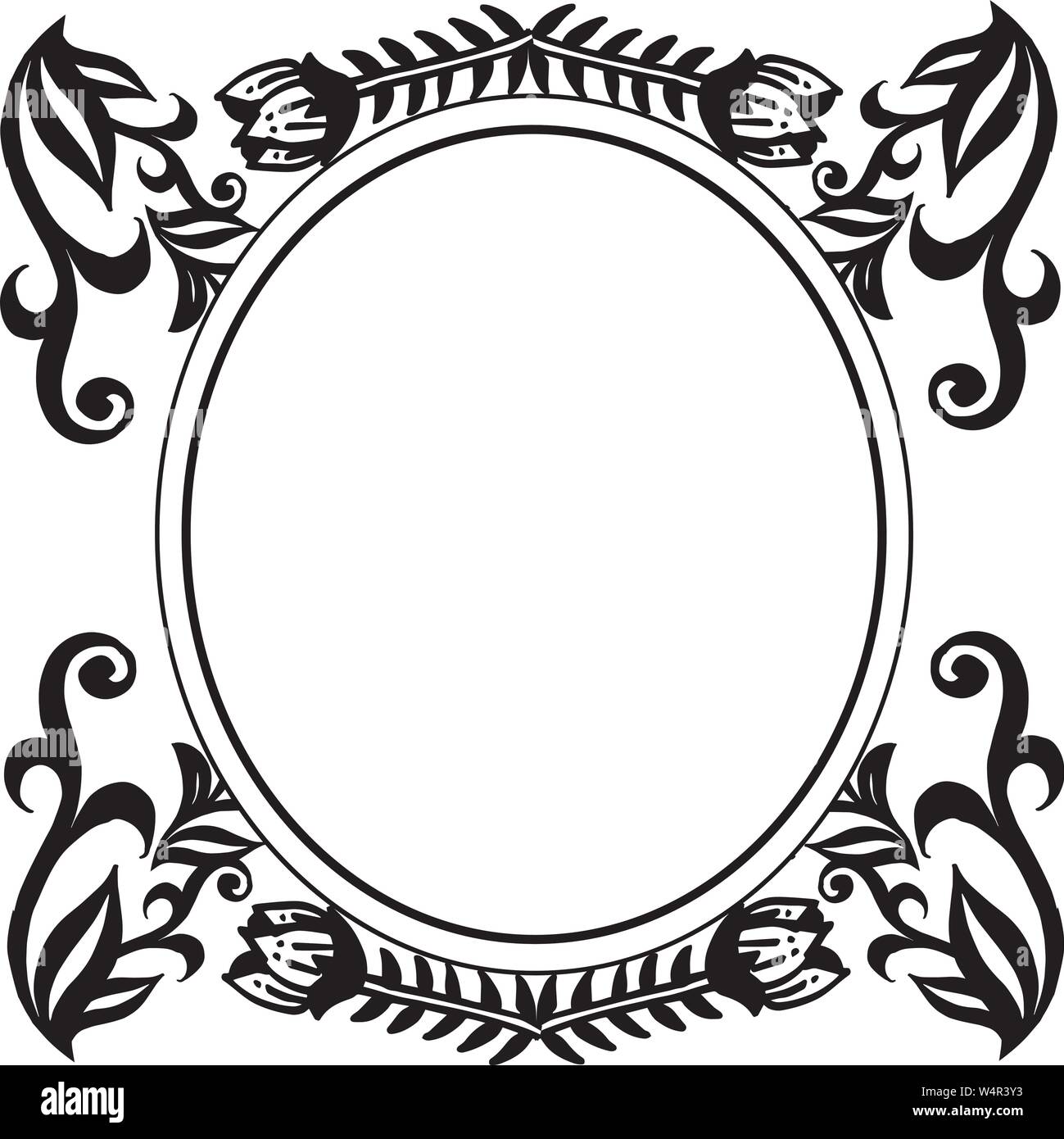 Wallpaper decoration of card, design floral frame. Vector illustration ...