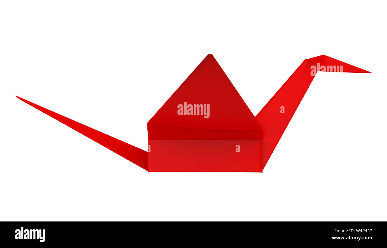 Origami Paper Crane Isolated Stock Photo - Alamy