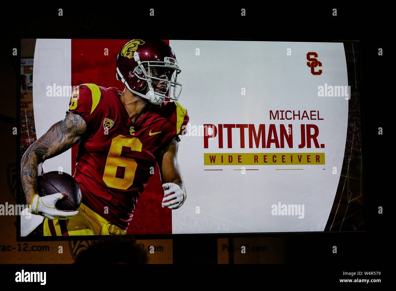 Hollywood CA. 24th July, 2019. USC Trojans receiver Michael Pittman Jr ...