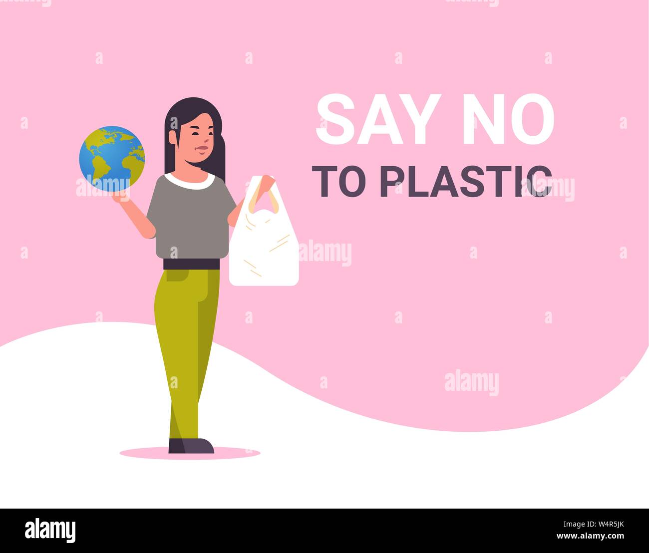 Woman eco activist save Stock Vector Images - Alamy