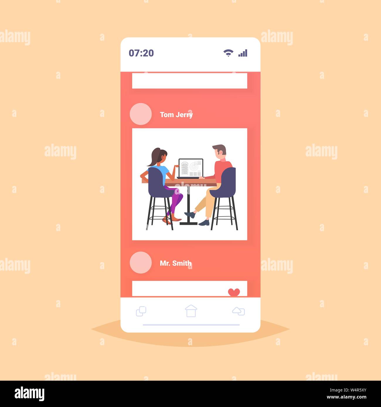 architects couple using laptop engineers drafting house project on ...