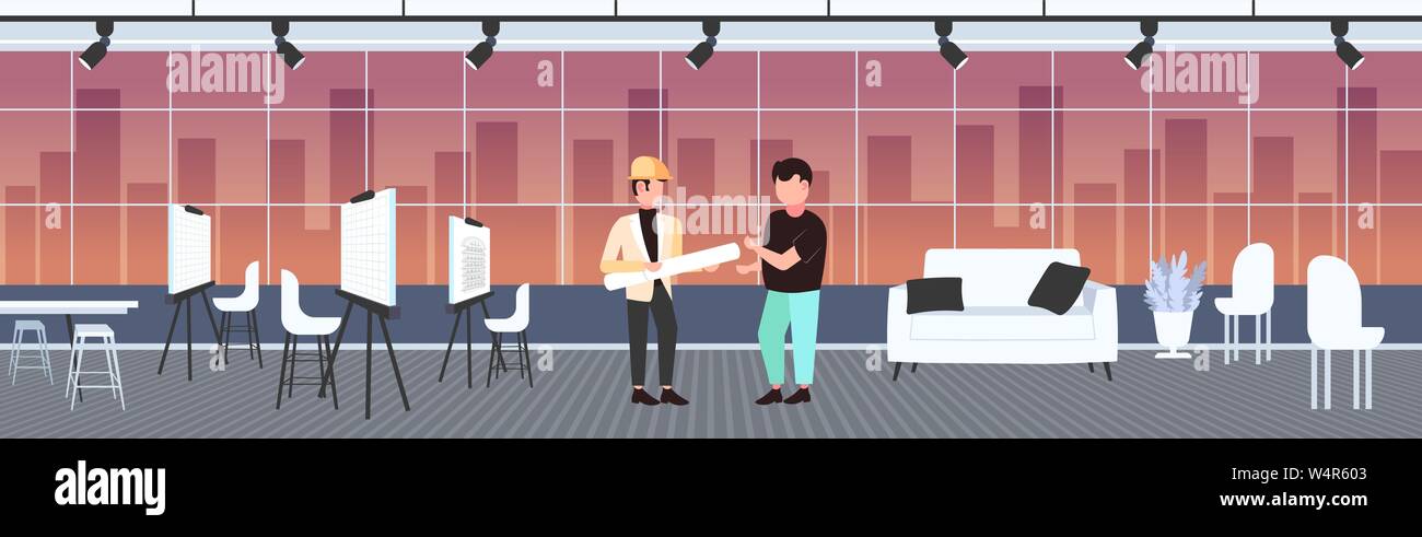 Cartoon engineer builder blueprints hi-res stock photography and images ...