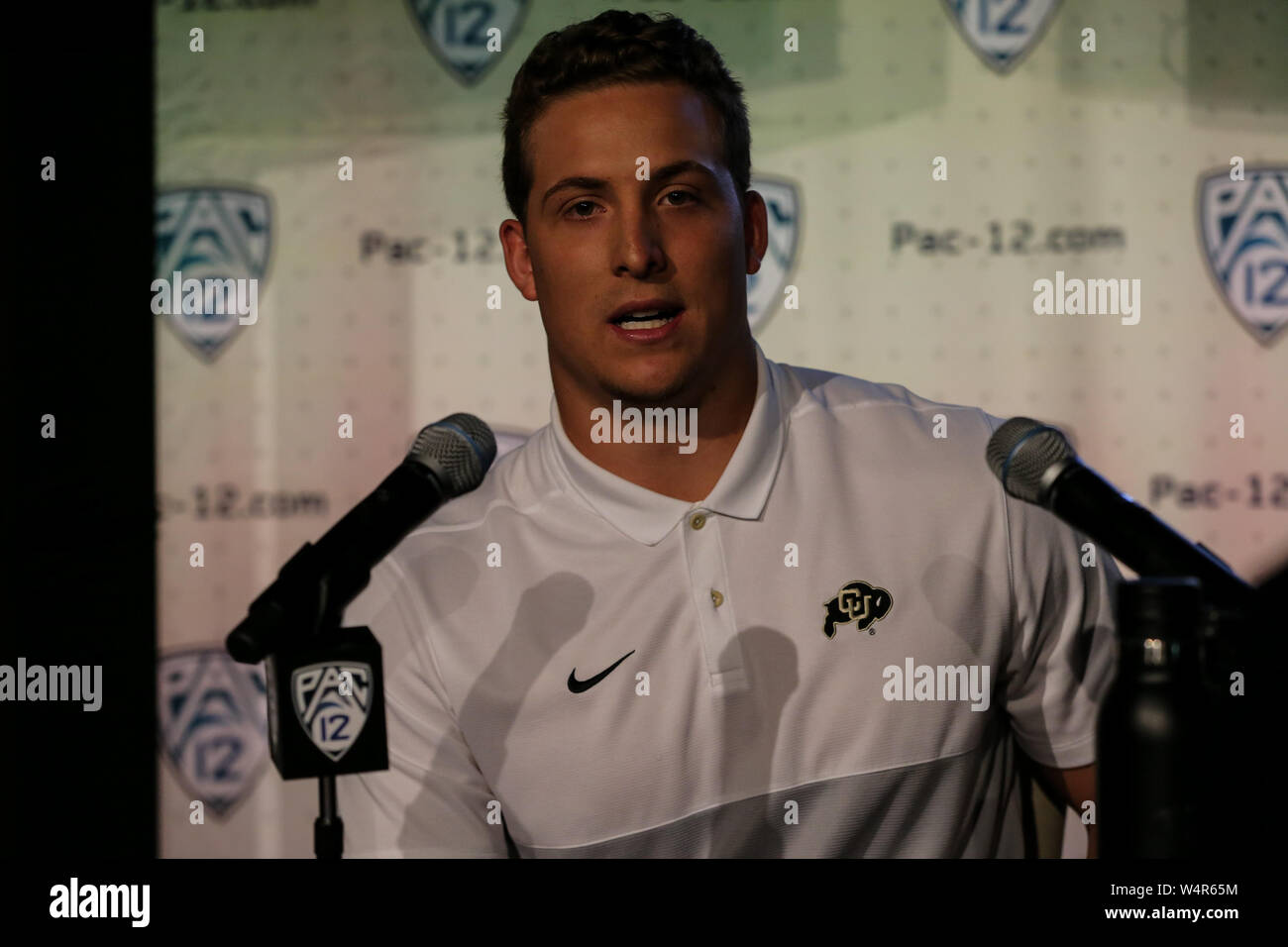Hollywood CA. 24th July, 2019. Colorado Buffaloes linebacker Nate ...