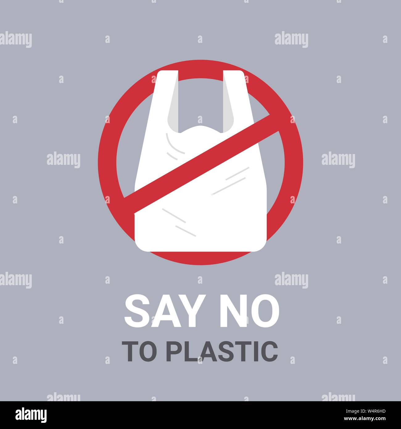 say no to plastic bag poster pollution recycling ecology problem save ...