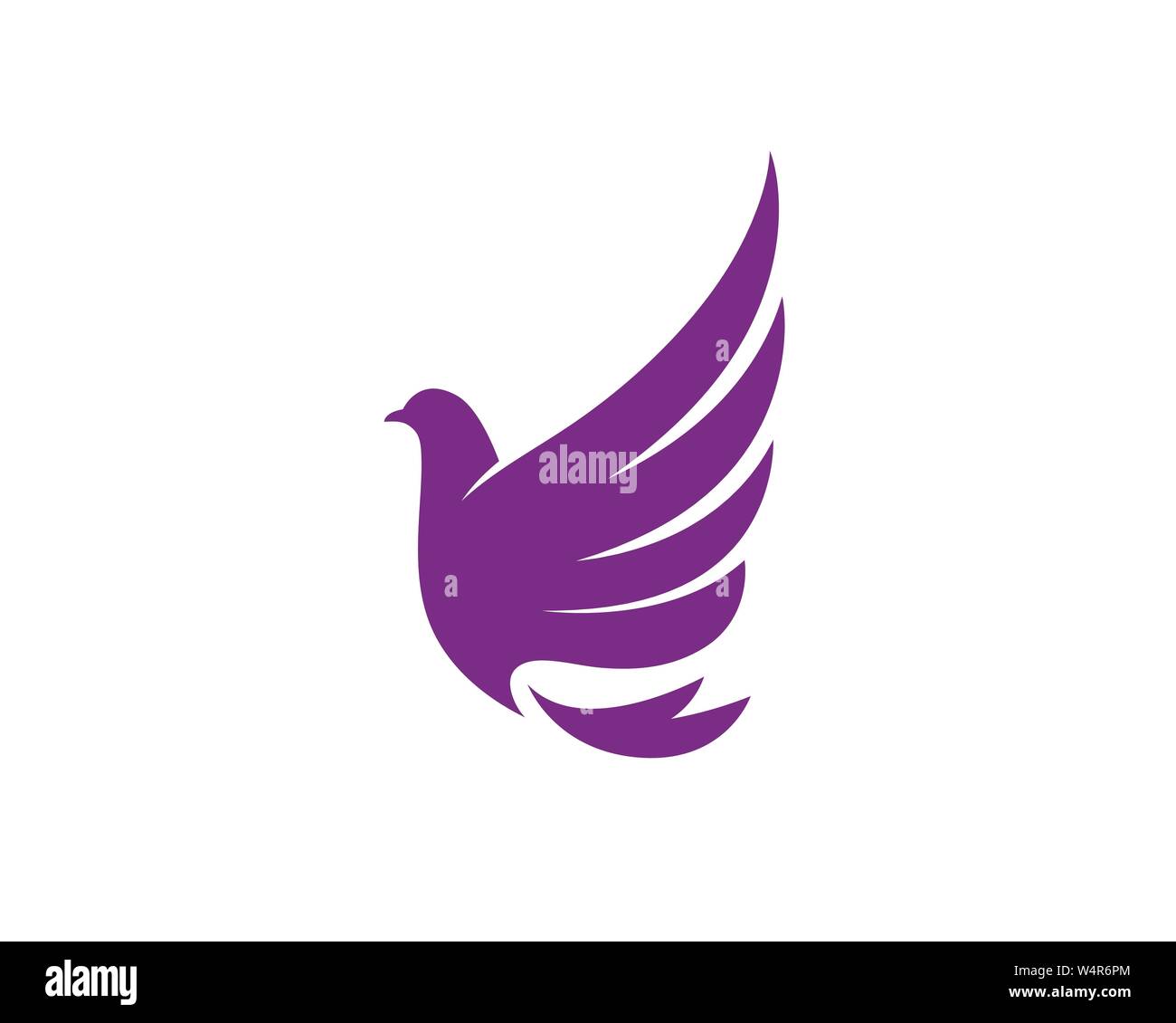 Bird wing Dove Logo Template vector illustration Stock Vector Image ...