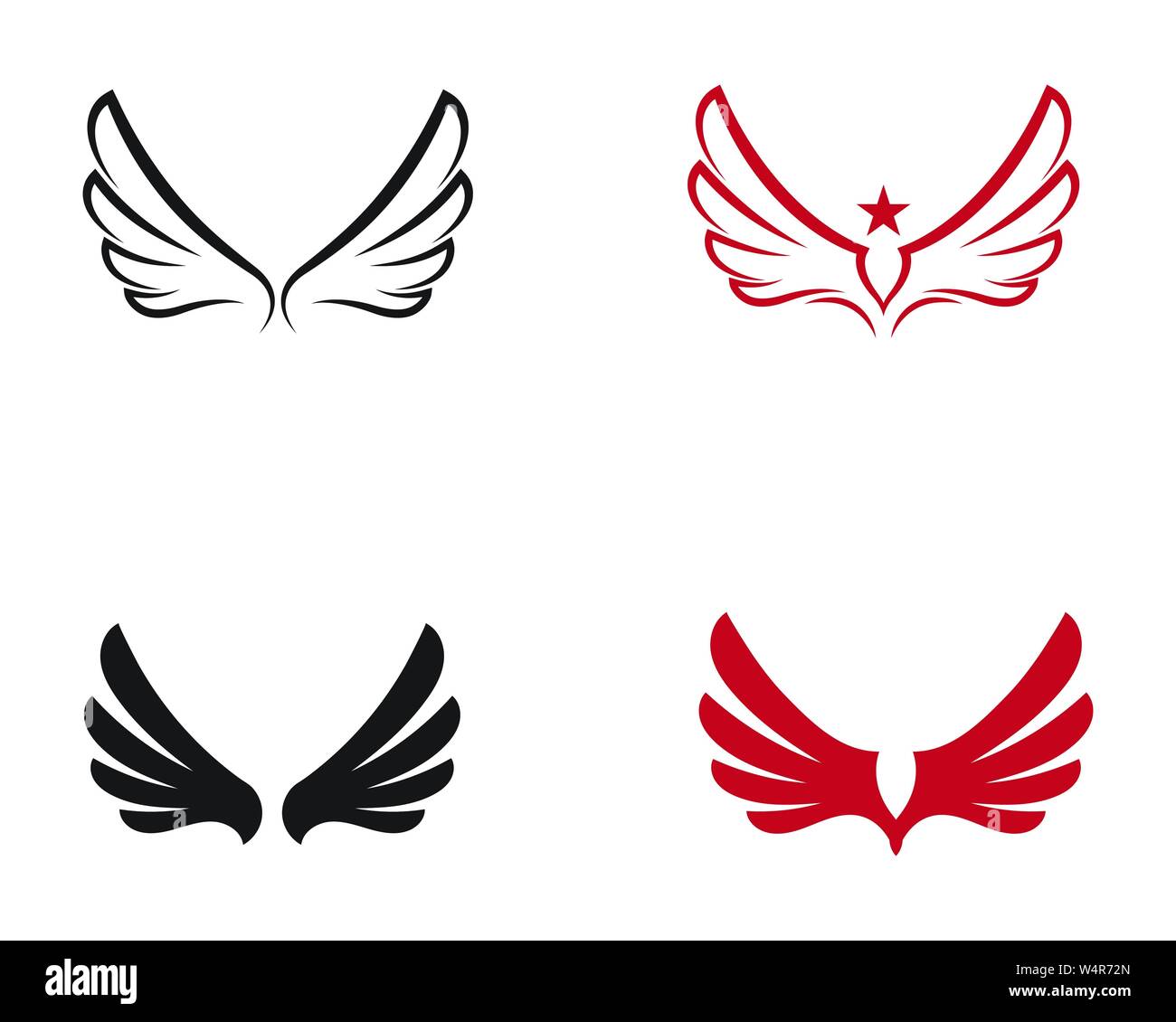 Falcon wing Logo Template vector illustration design Stock Vector Image ...