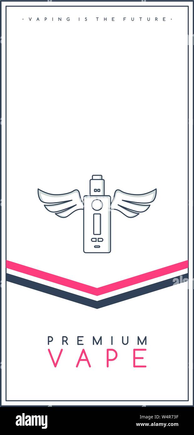 vaporizer electric cigarette smoke theme flyer template vector art ...