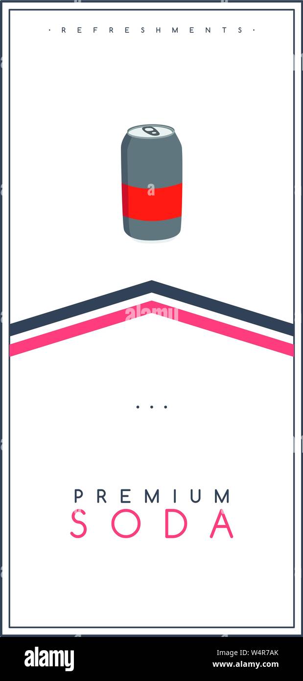 cold soda can drink theme flyer brochure poster template vector art ...