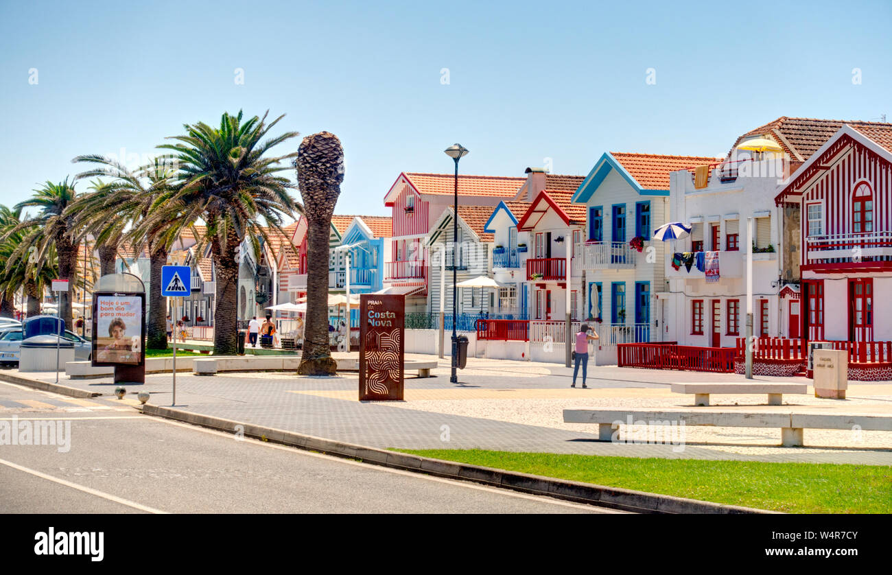 Aveiro, Costa Nova Beach, Portugal Stock Photo - Alamy