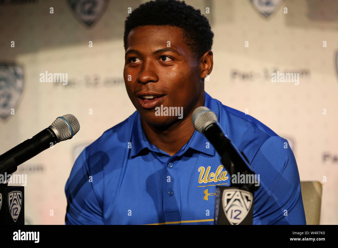 Hollywood CA. 24th July, 2019. UCLA Bruins running back Joshua Kelley ...