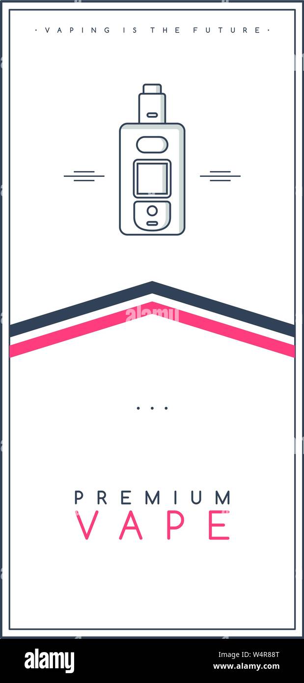 vaporizer electric cigarette smoke theme flyer template vector art ...