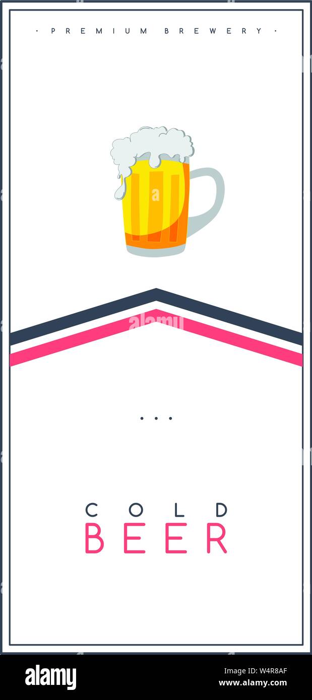 beer drink theme flyer brochure poster template vector art Stock Vector ...