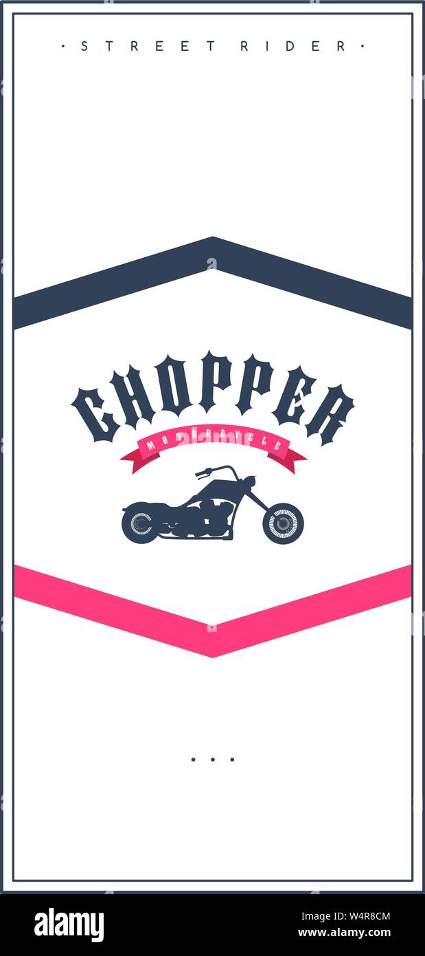 chopper custom motorcycle theme flyer template vector art Stock Vector ...