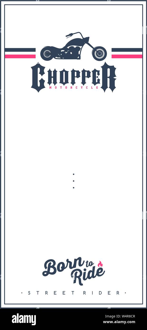 chopper custom motorcycle theme flyer template vector art Stock Vector ...