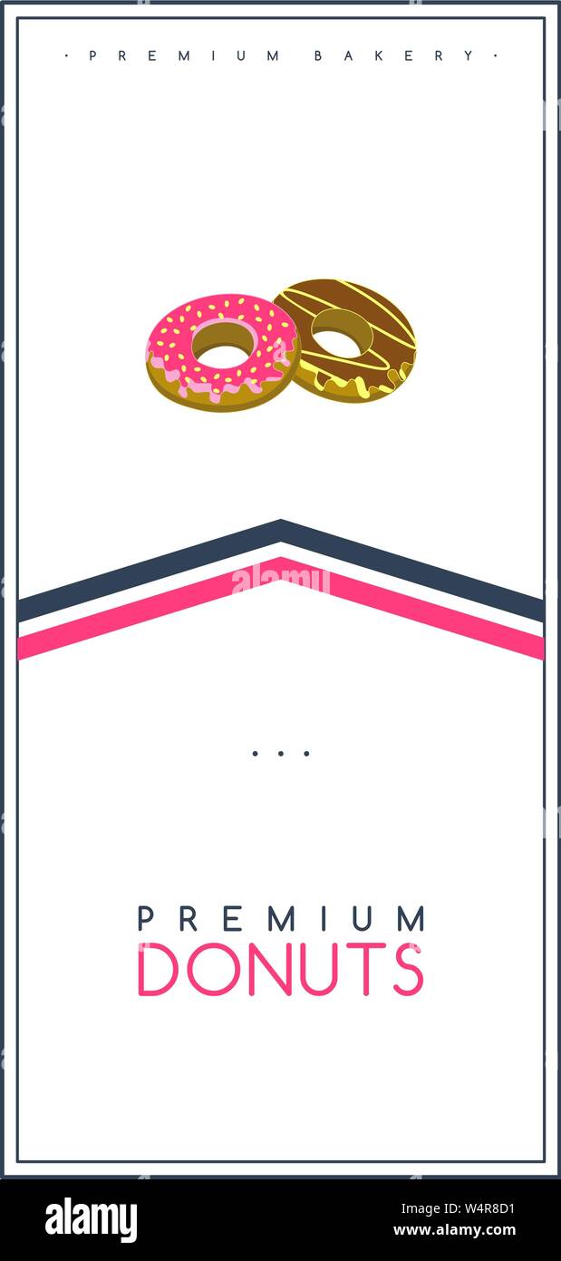 donut food and drink theme flyer brochure poster template vector art ...