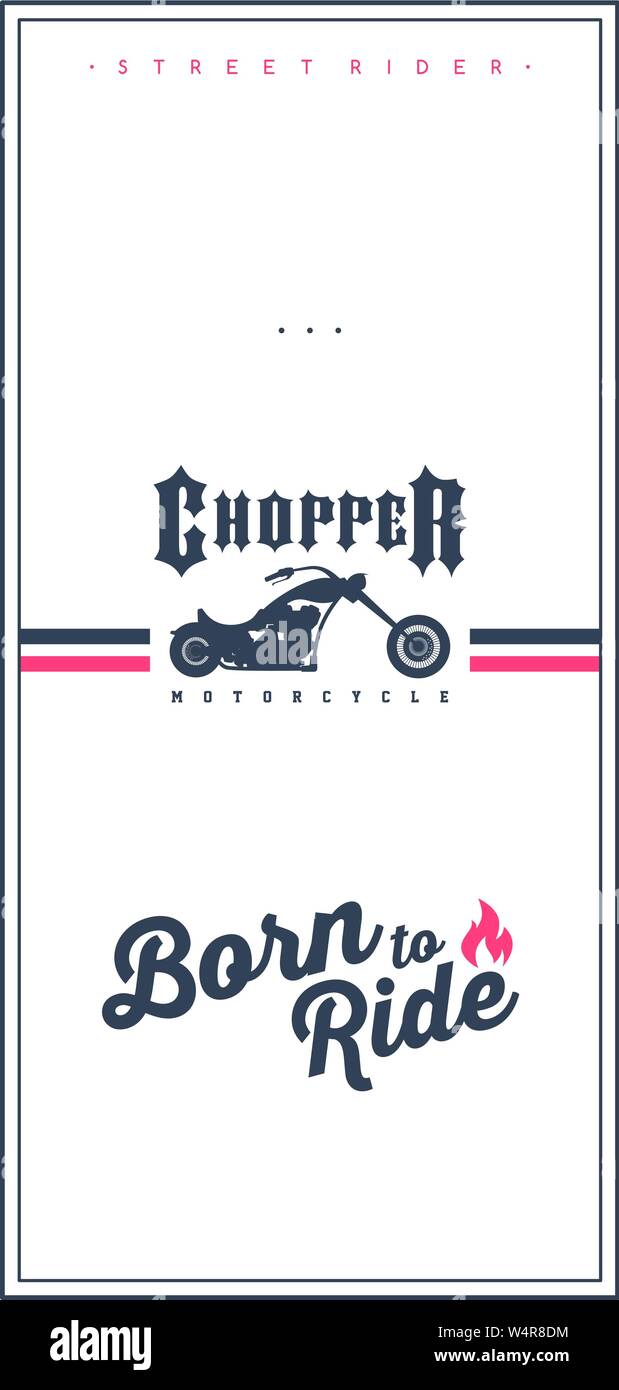 chopper custom motorcycle theme flyer template vector art Stock Vector ...