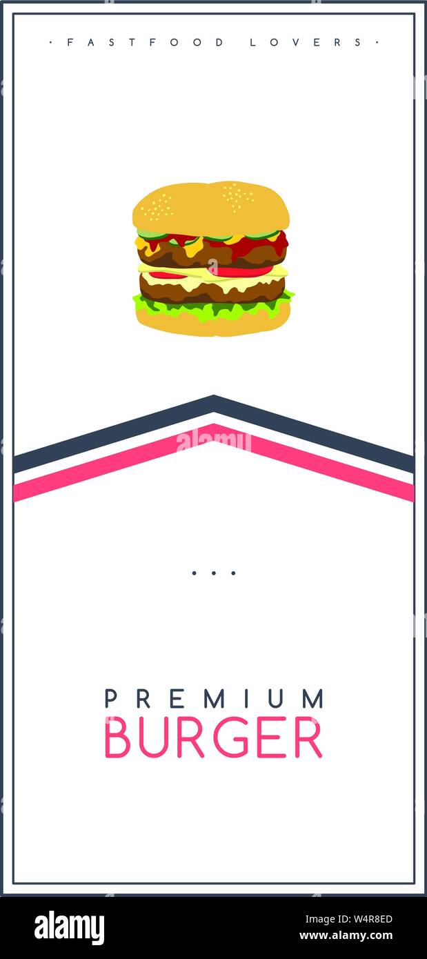 hamburger burger food and drink theme flyer brochure poster template ...