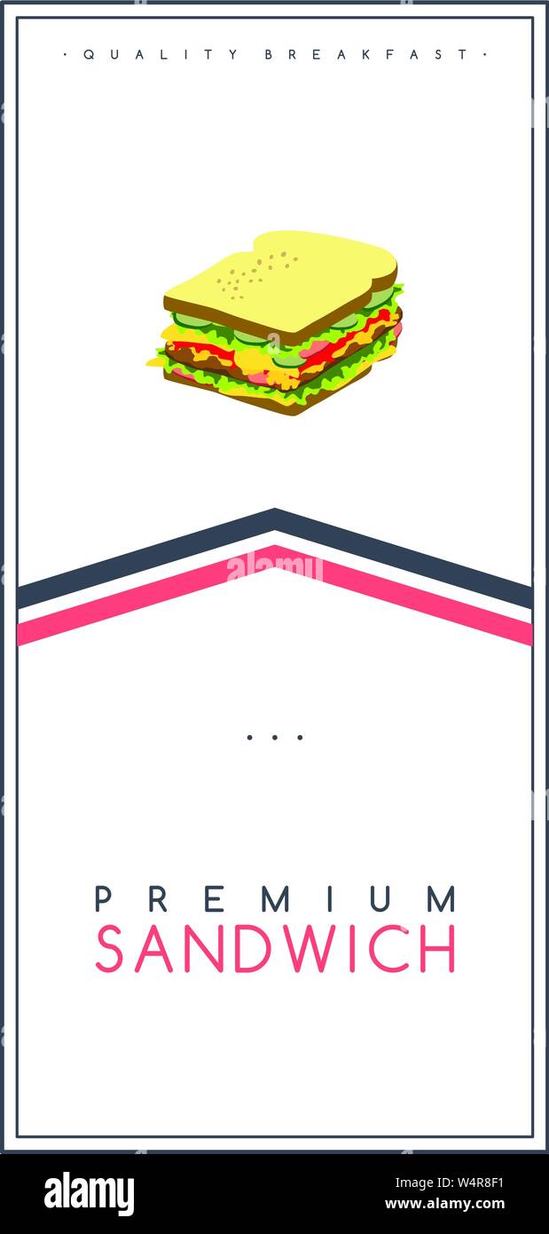 sandwich food and drink theme flyer brochure poster template vector art ...