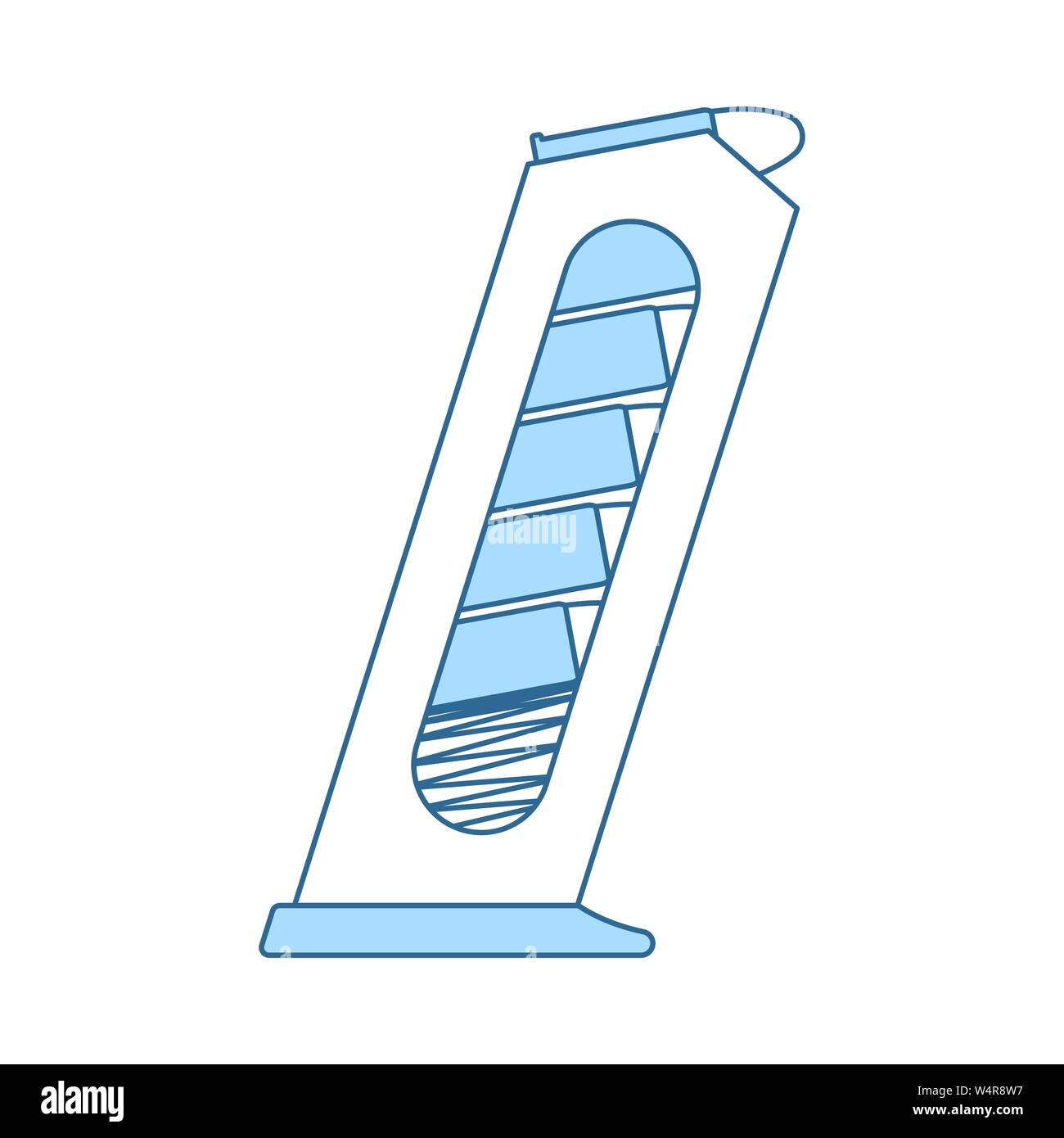 Gun Magazine Icon. Thin Line With Blue Fill Design. Vector Illustration ...
