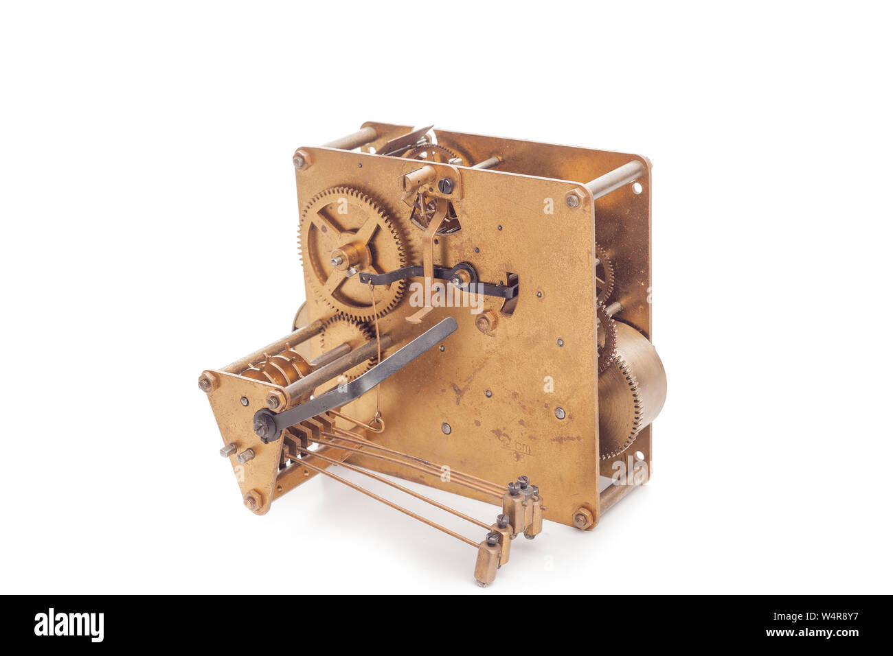 Clockwork isolated on white background Stock Photo - Alamy