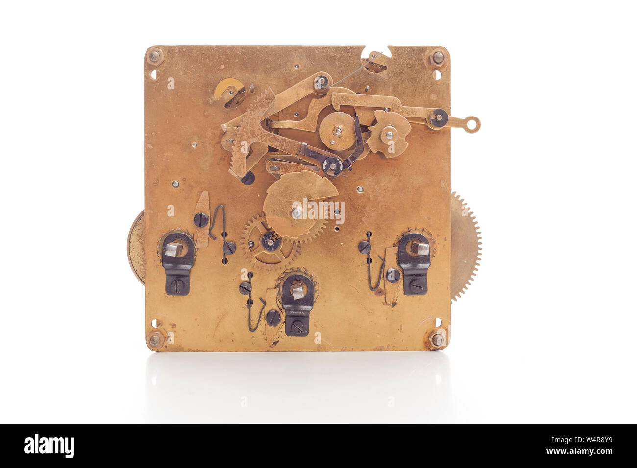 Clockwork isolated on white background Stock Photo - Alamy
