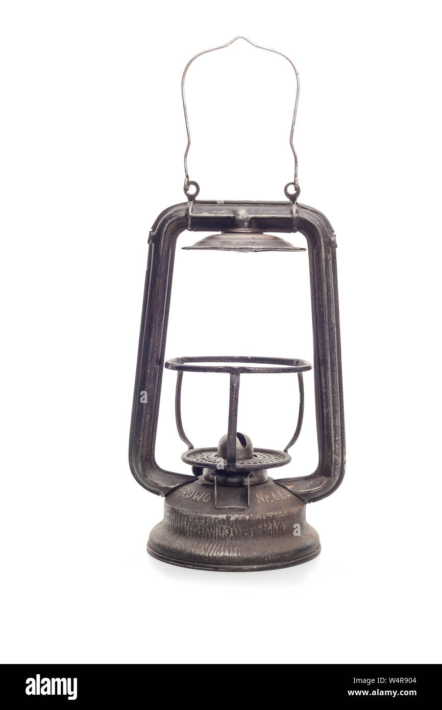 Antique latern isolated on white background Stock Photo - Alamy
