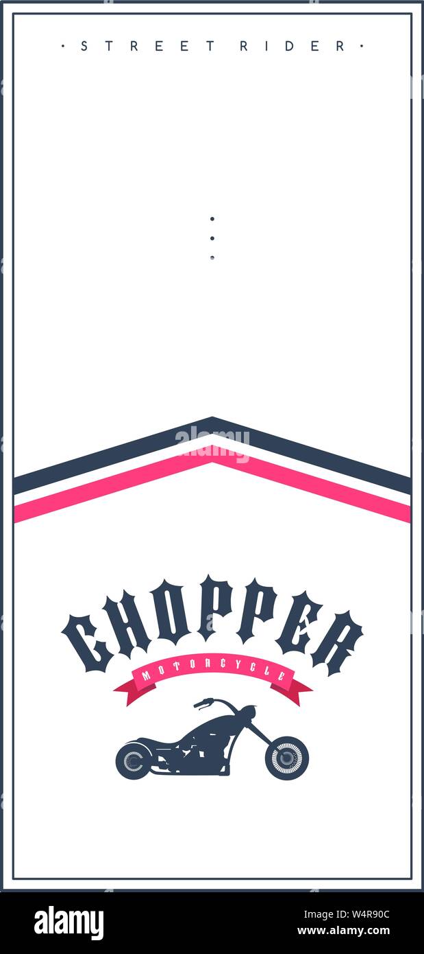 chopper custom motorcycle theme flyer template vector art Stock Vector ...