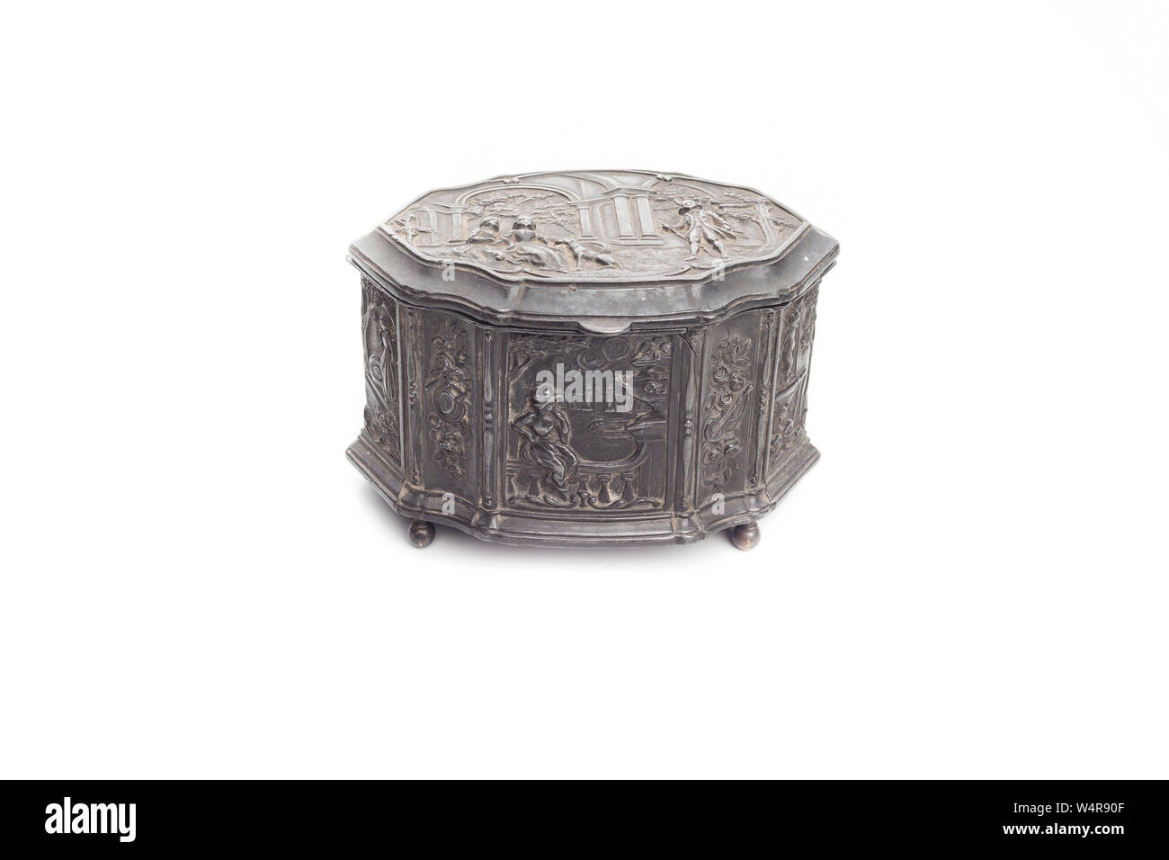 Old antique box isolated Stock Photo - Alamy