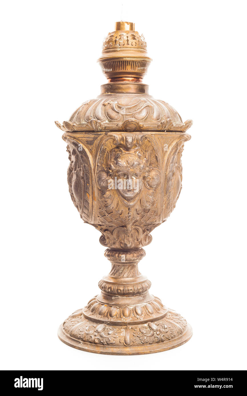 Antique lamp isolated on white background Stock Photo - Alamy