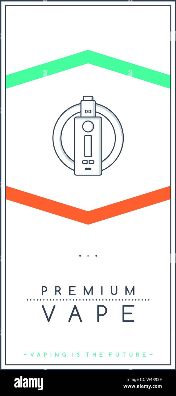 vaporizer electric cigarette smoke theme flyer template vector art ...