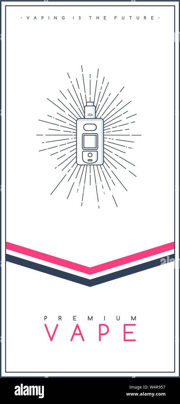 vaporizer electric cigarette smoke theme flyer template vector art ...