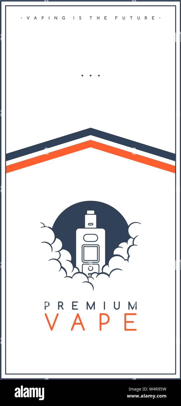 vaporizer electric cigarette smoke theme flyer template vector art ...