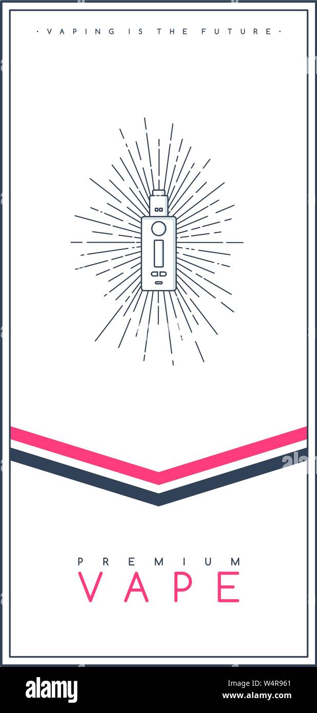 vaporizer electric cigarette smoke theme flyer template vector art ...