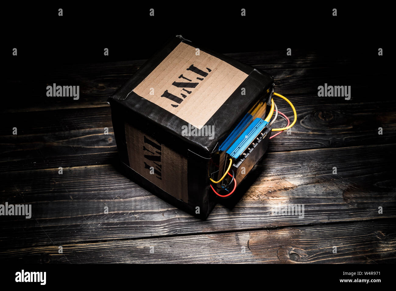 Terrorist bomb made at home with remote controlled detonator and lot of ...