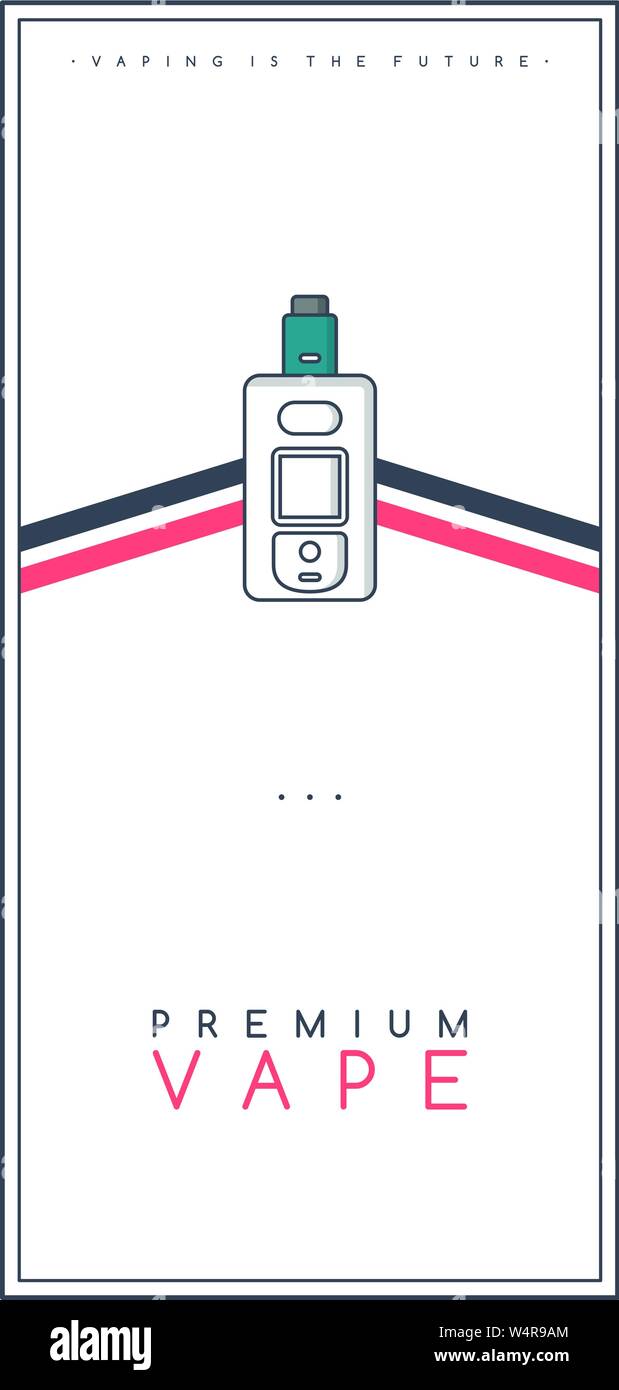 vaporizer electric cigarette smoke theme flyer template vector art ...