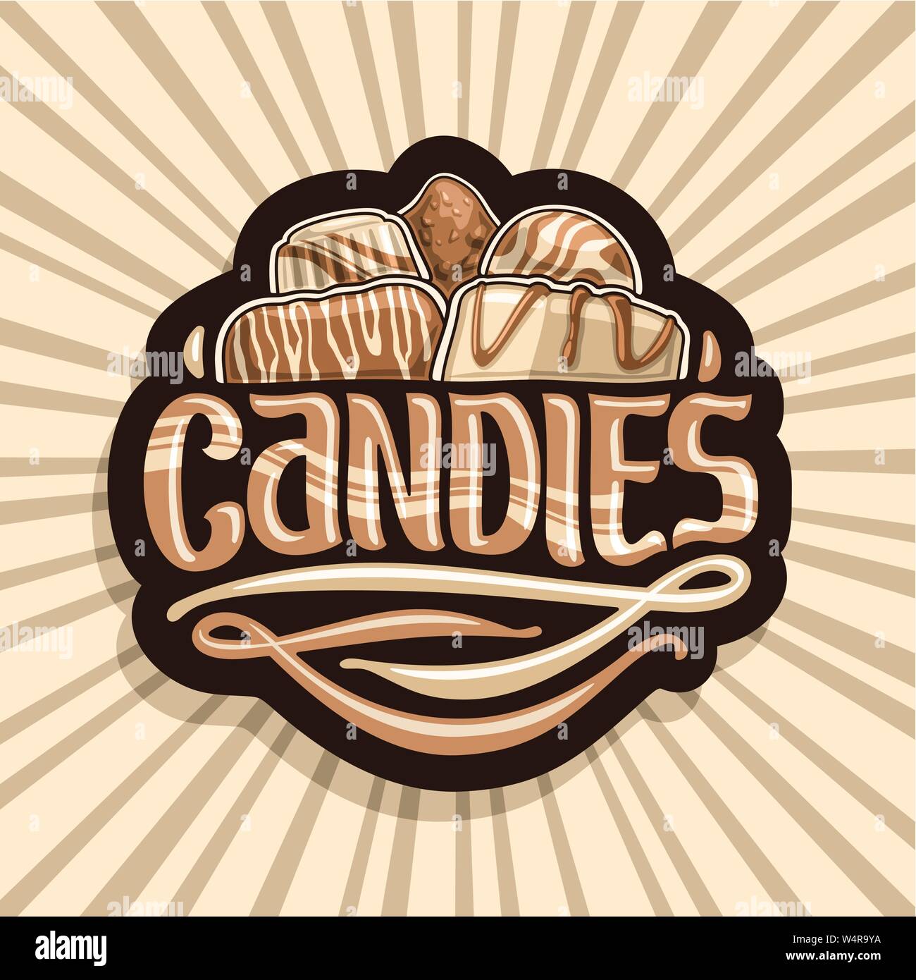 Chocolate candies icon black Stock Vector Images - Alamy