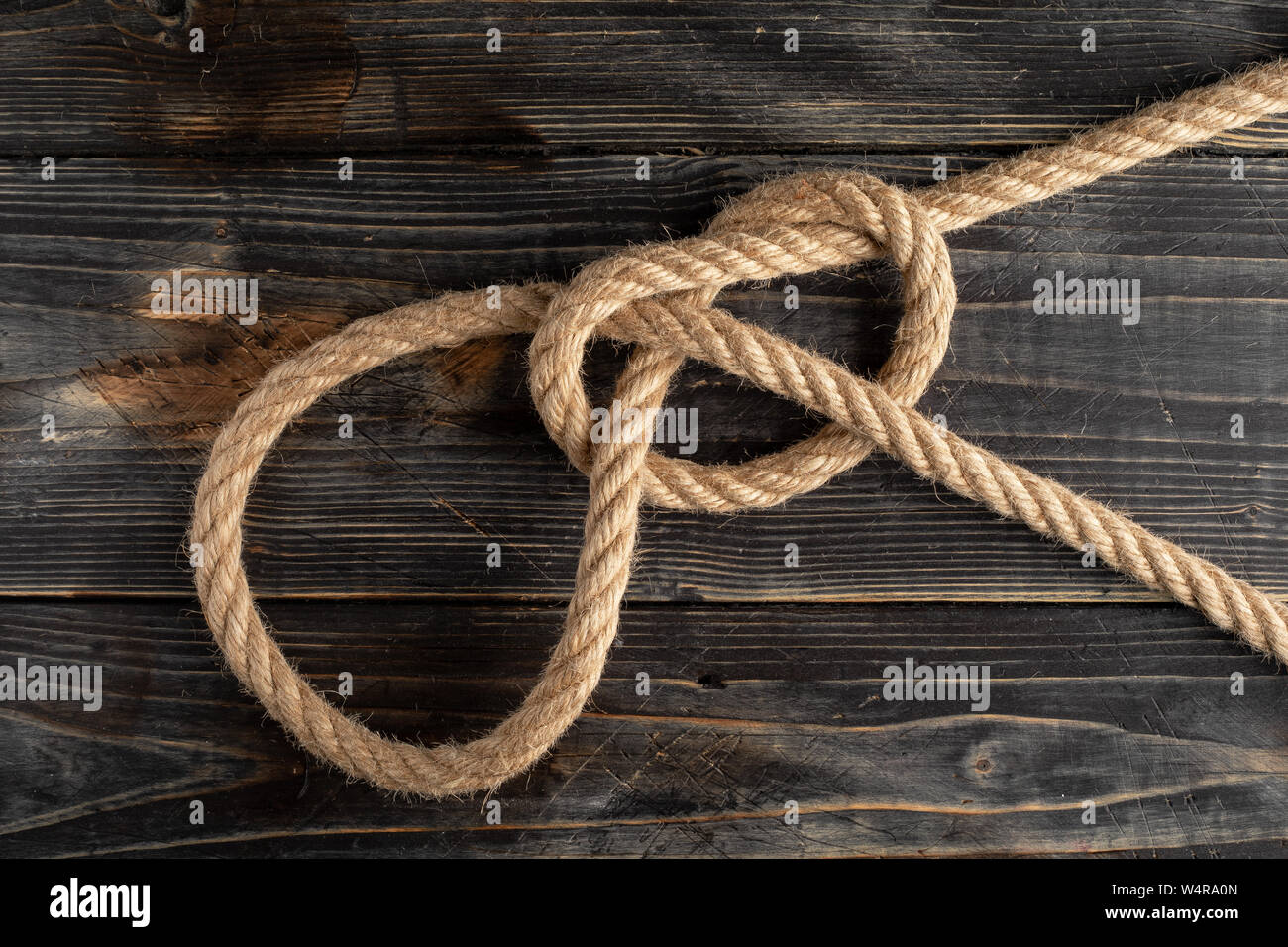 Lariat Loop Knot. Rope node Stock Photo - Alamy