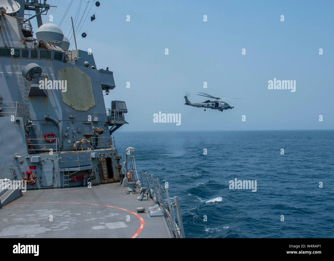 190722-N-SS350-1045 ARABIAN GULF (July 22, 2019), An MH-60R Sea Hawk ...