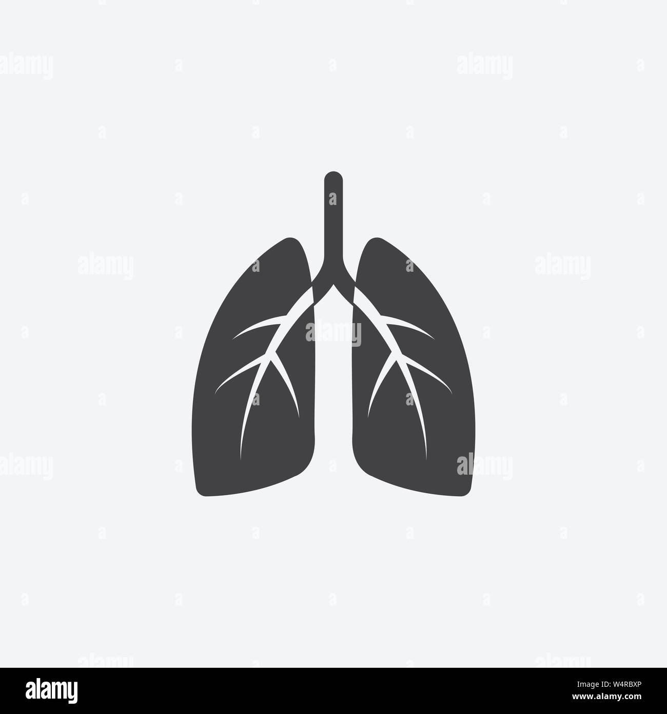 Lung cancer vector logo icon hi-res stock photography and images - Alamy