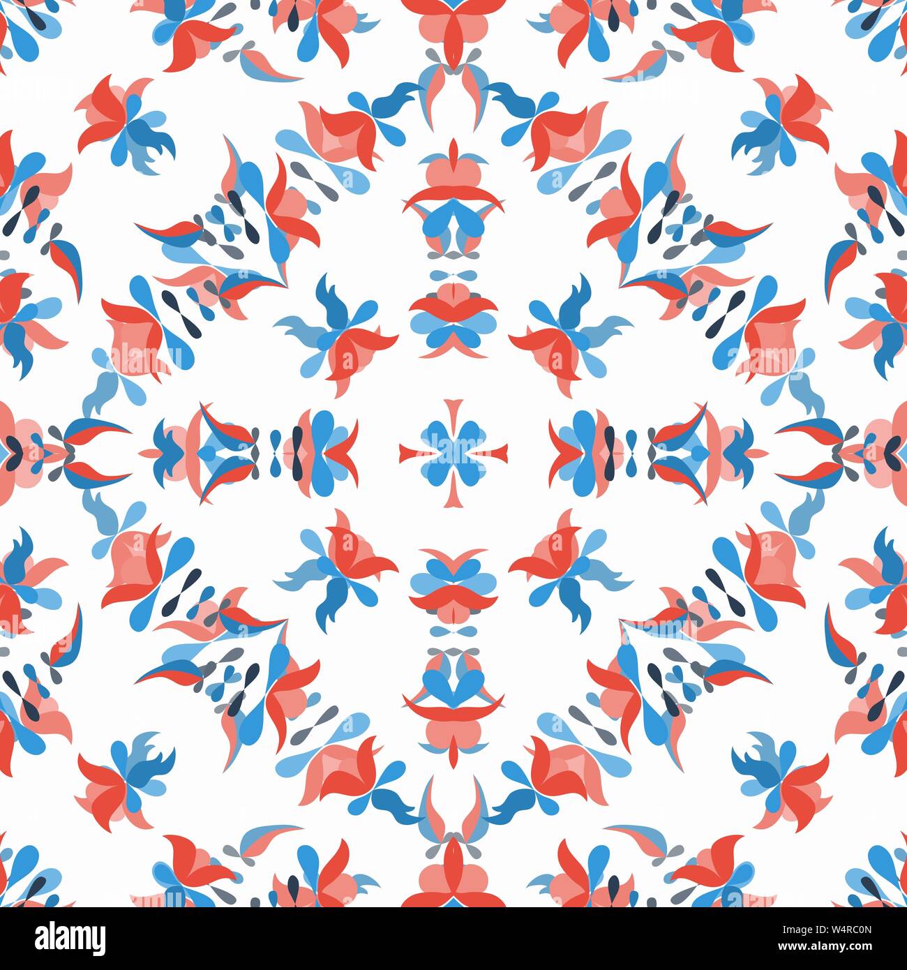 Flowers blooming on red Stock Vector Images - Alamy