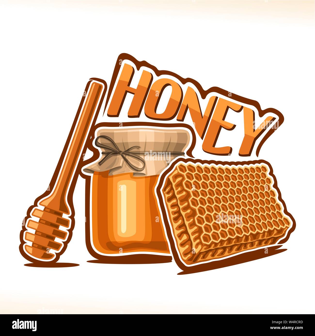 Vector poster for rustic Honey Stock Vector Image & Art - Alamy