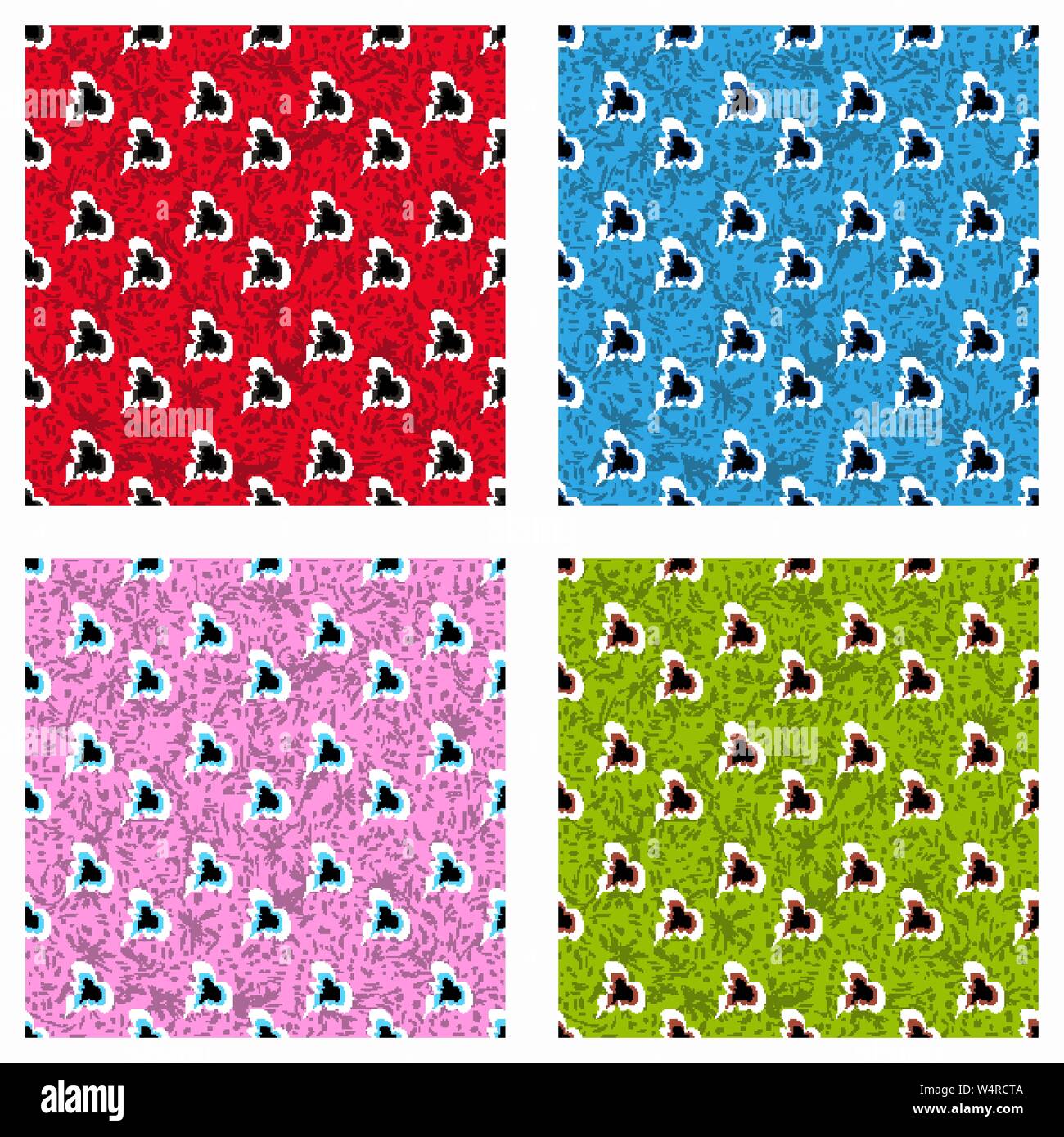 pretty heart collection of bright color background Stock Vector Image ...