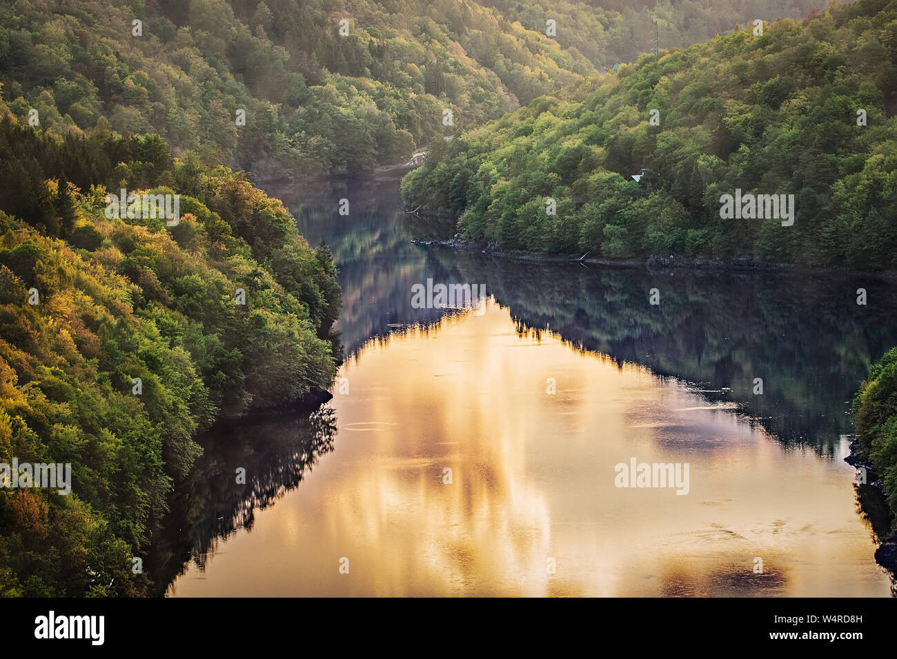 Romantic and tranquil valley of River Vltava near Prague, Czech ...
