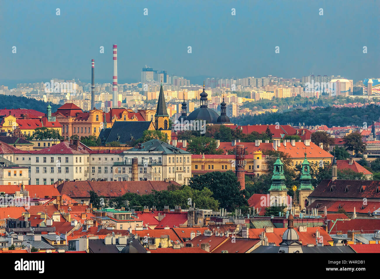 Old and new architecture of Prague Cityscape Stock Photo - Alamy