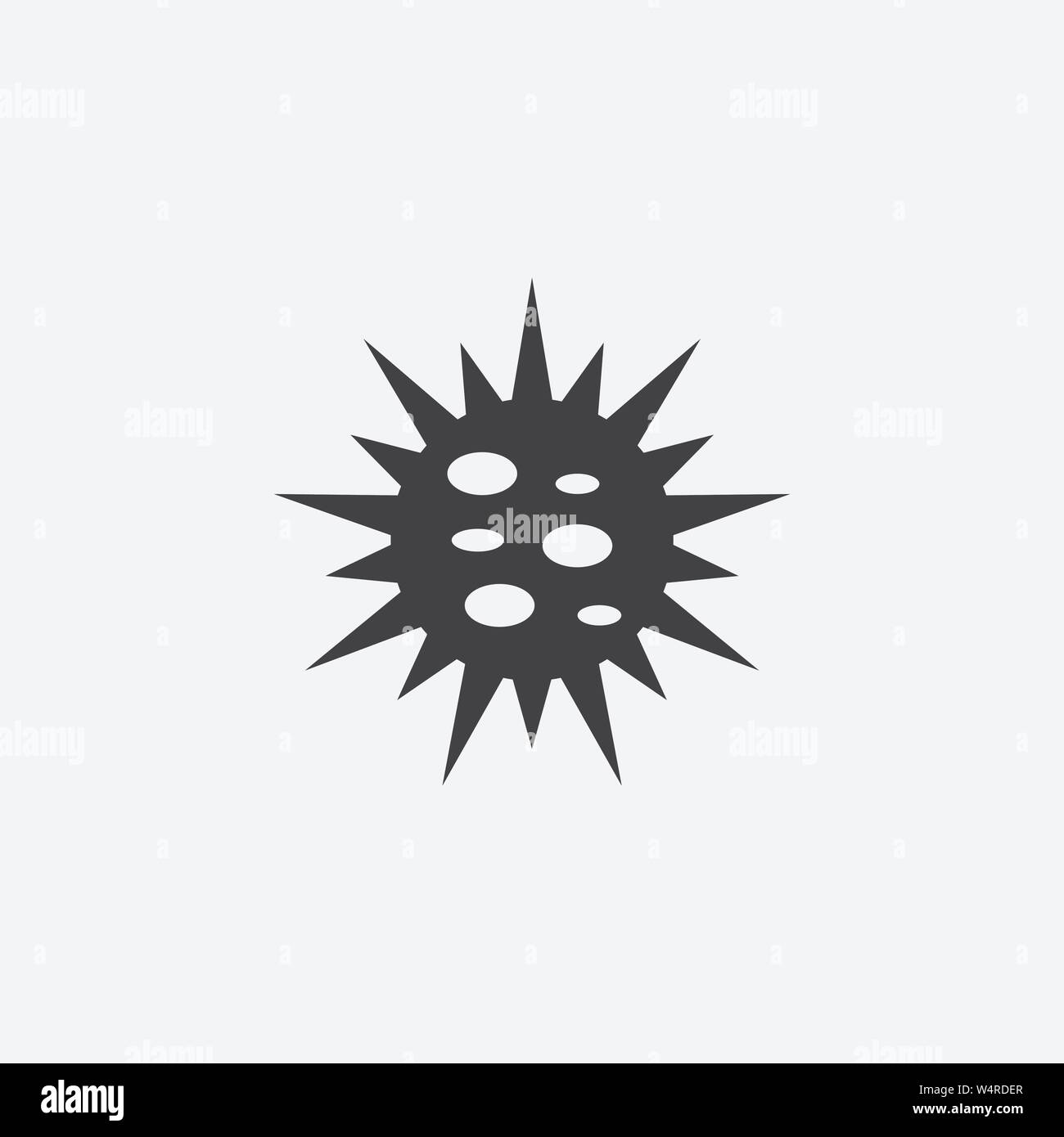 Infection glyph icon. Monochrome style design simple element. Black ...